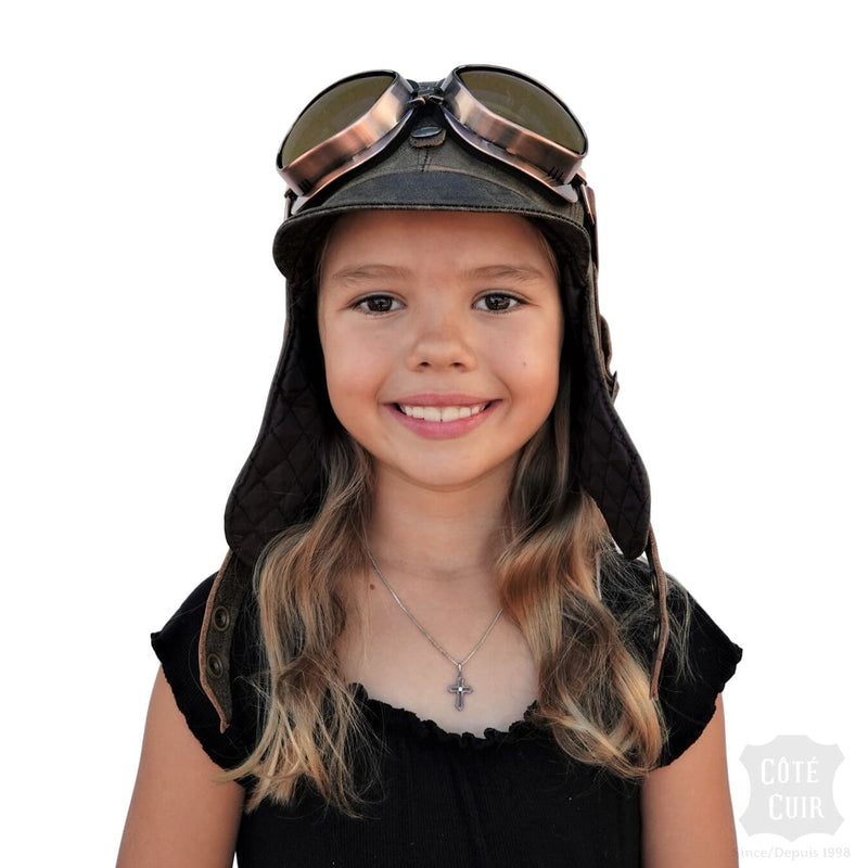 Children's Aviator Hat And Goggles | The Perfect Aviator Pilot Hat for Kids
