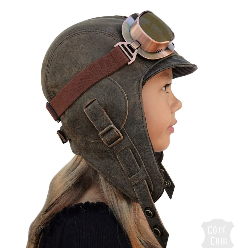 Retro Aviator Pilot Goggles | Copper Old Style Motorcycle Goggles